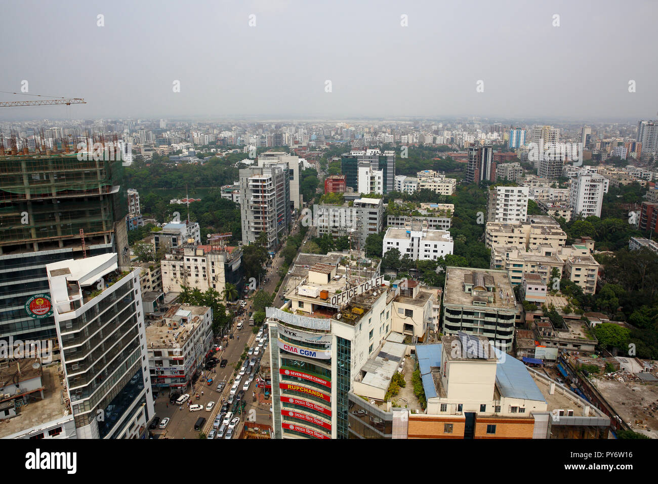 Aerial view of Gulshan area, Dhaka, Bangladesh Stock Photo - Alamy