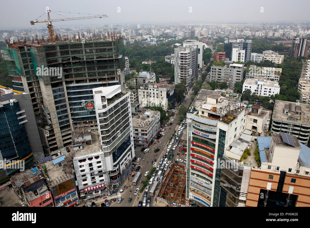 Aerial view of Gulshan area, Dhaka, Bangladesh Stock Photo - Alamy
