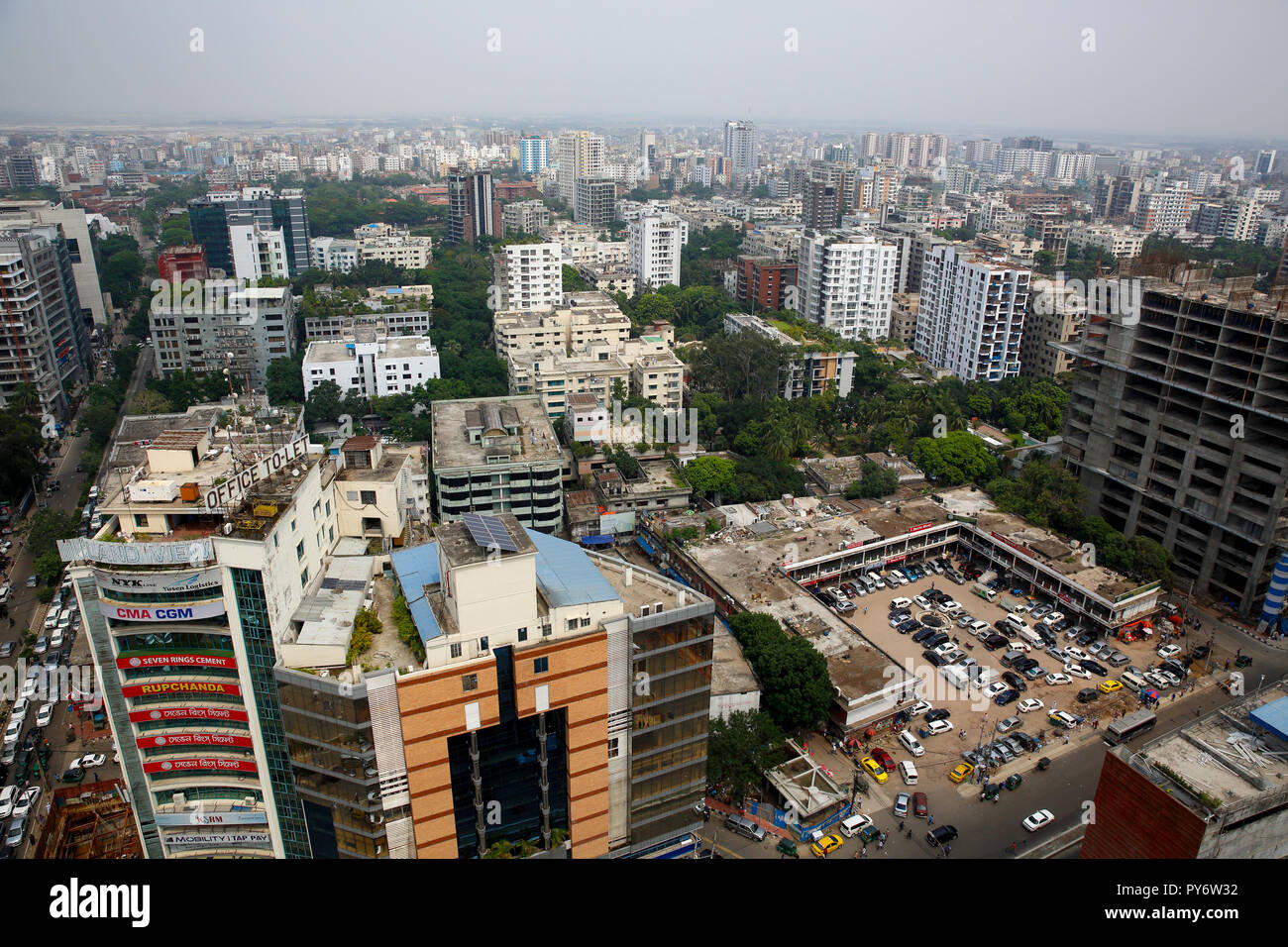 Aerial view of Gulshan area, Dhaka, Bangladesh Stock Photo - Alamy
