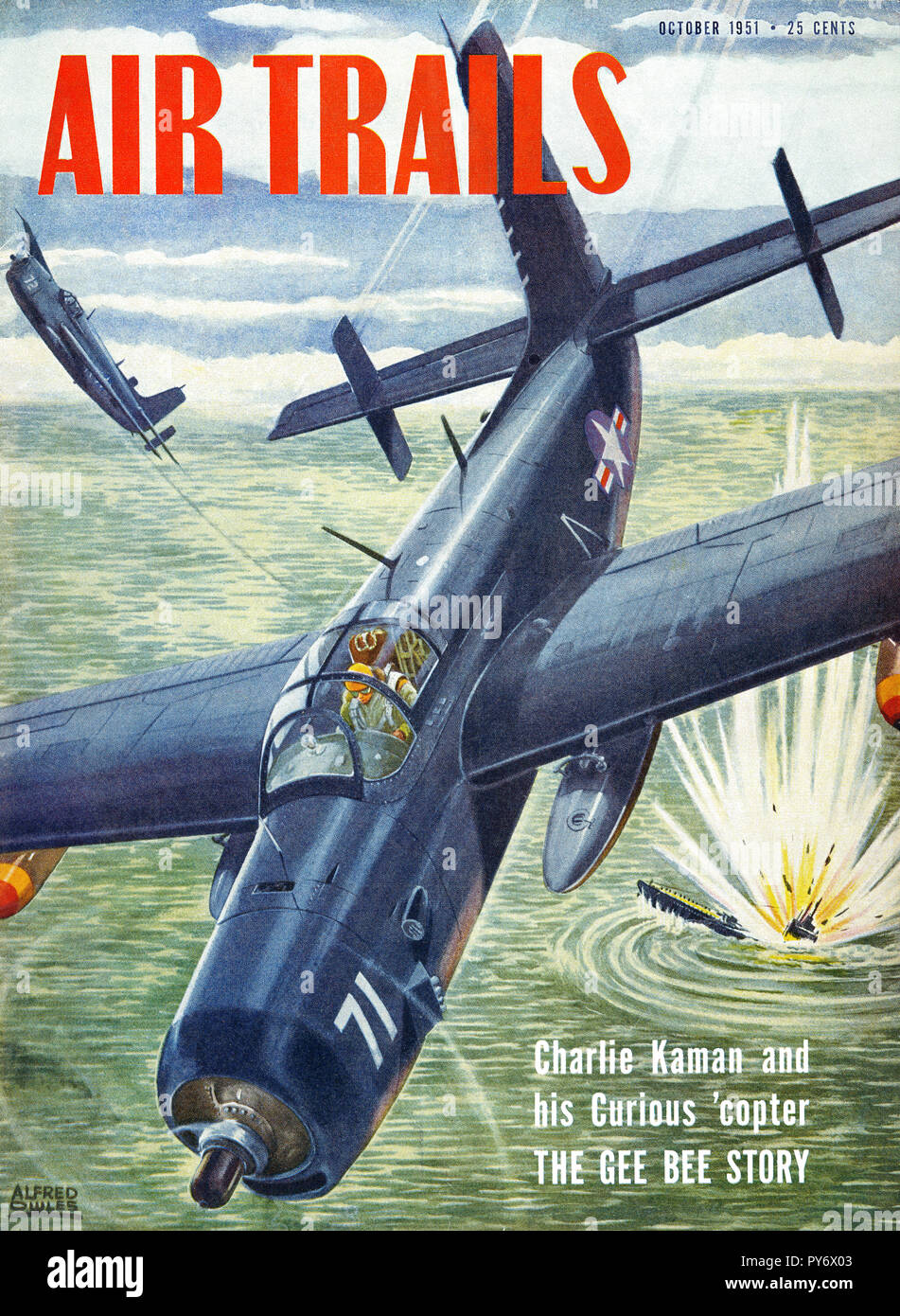 Front cover of Air Trails magazine for October 1951 Stock Photo - Alamy