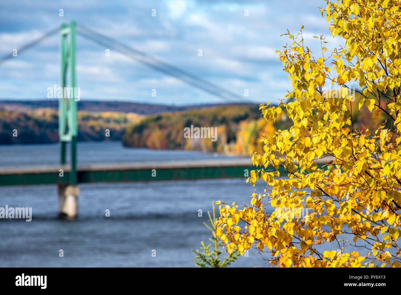 pokiok bridge at nackawic, st. john river Stock Photo - Alamy
