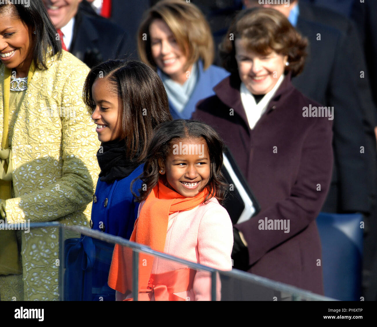 President Barack Obama's daughters Malia and Sasha are all smiles at ...