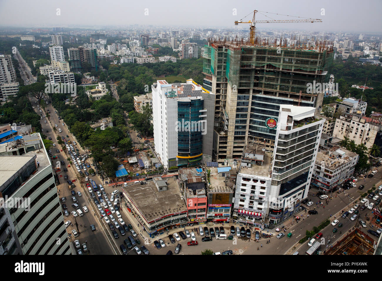 Aerial view of Gulshan area, Dhaka, Bangladesh Stock Photo - Alamy