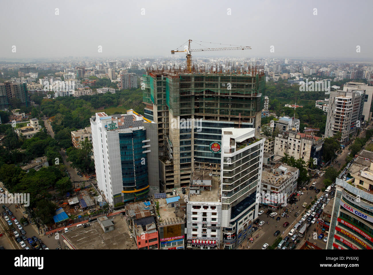Aerial view of Gulshan area, Dhaka, Bangladesh Stock Photo - Alamy