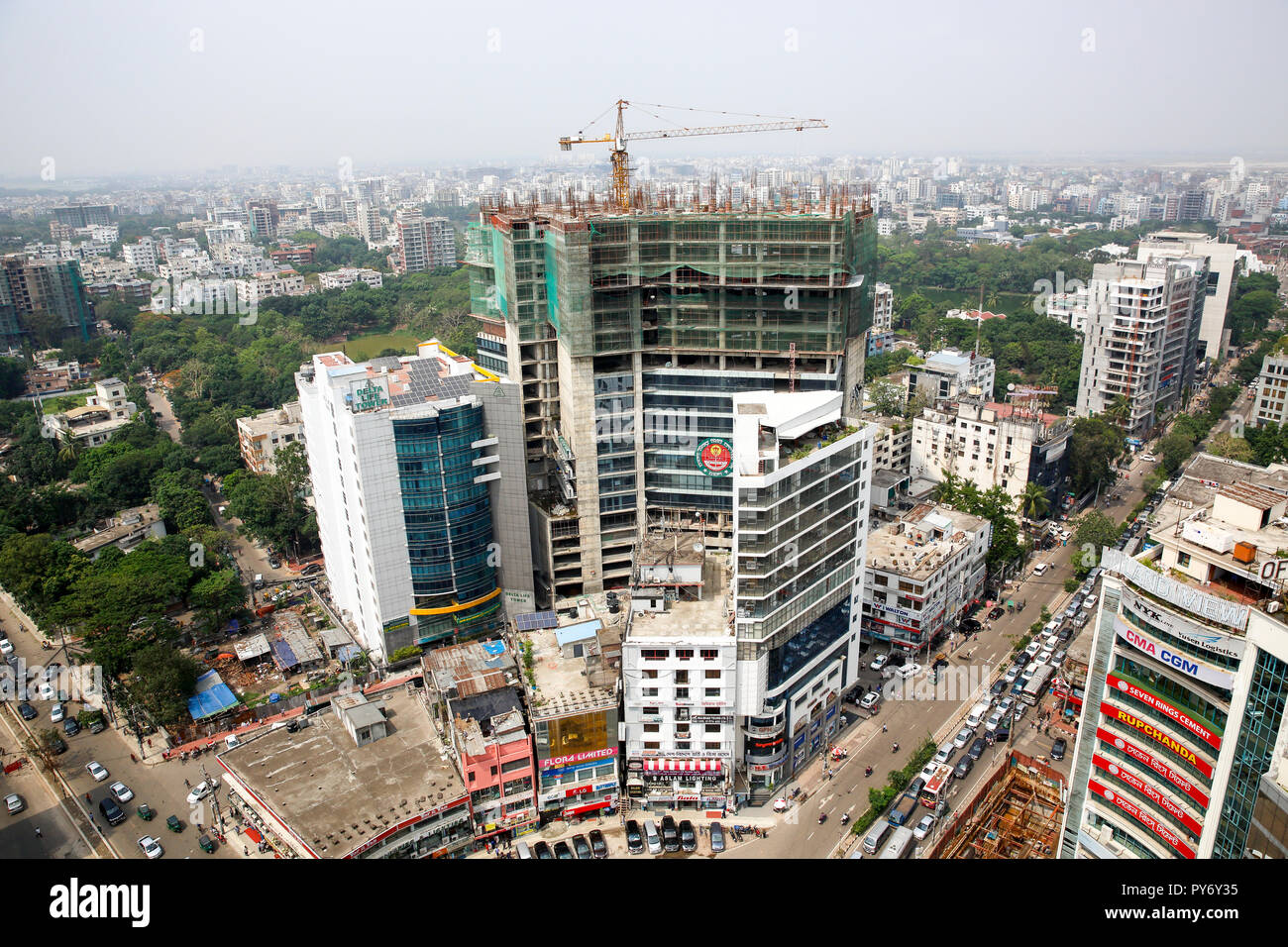 Aerial view of Gulshan area, Dhaka, Bangladesh Stock Photo - Alamy