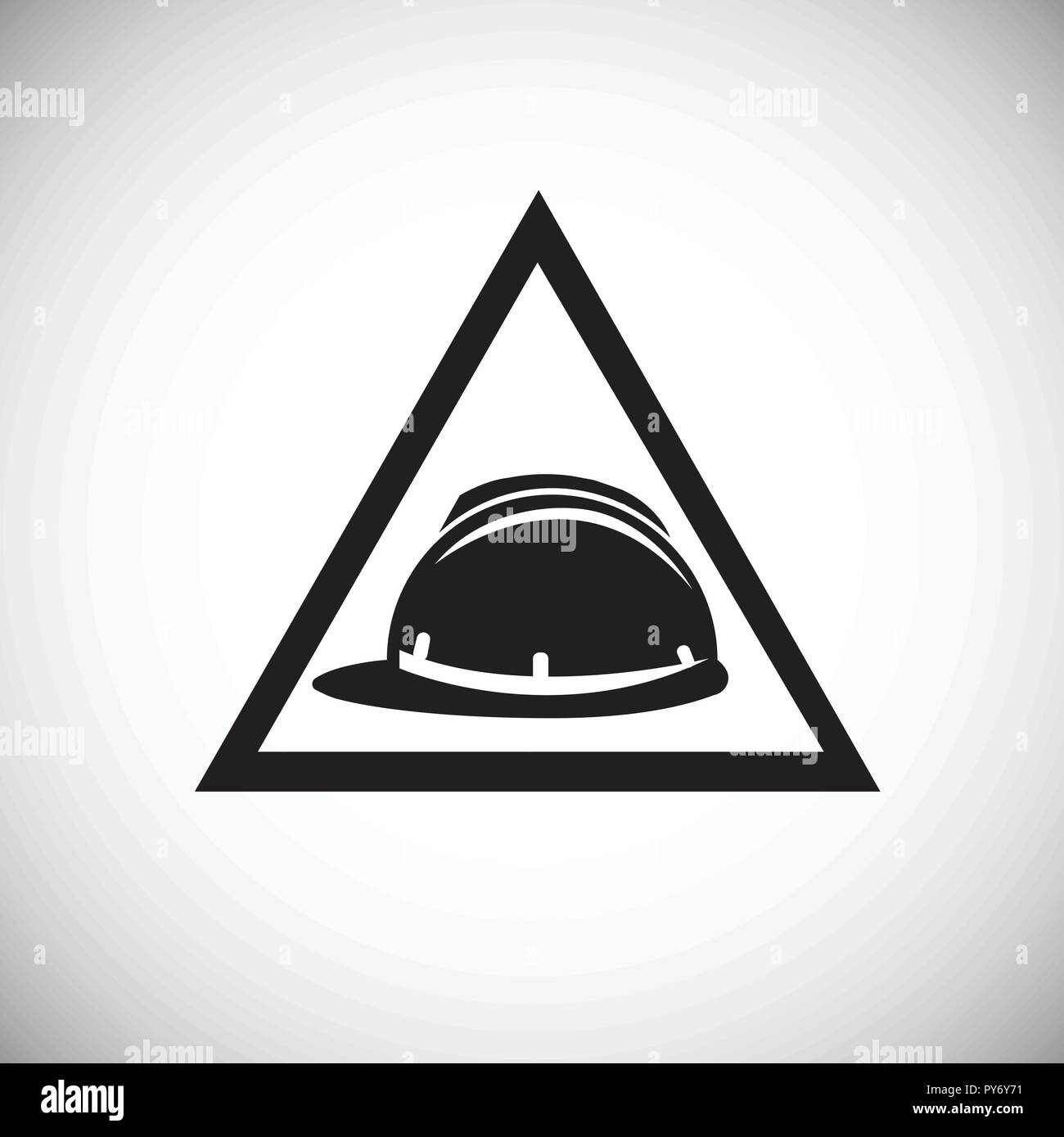 Helmet safety sign on white background Stock Vector Image & Art - Alamy