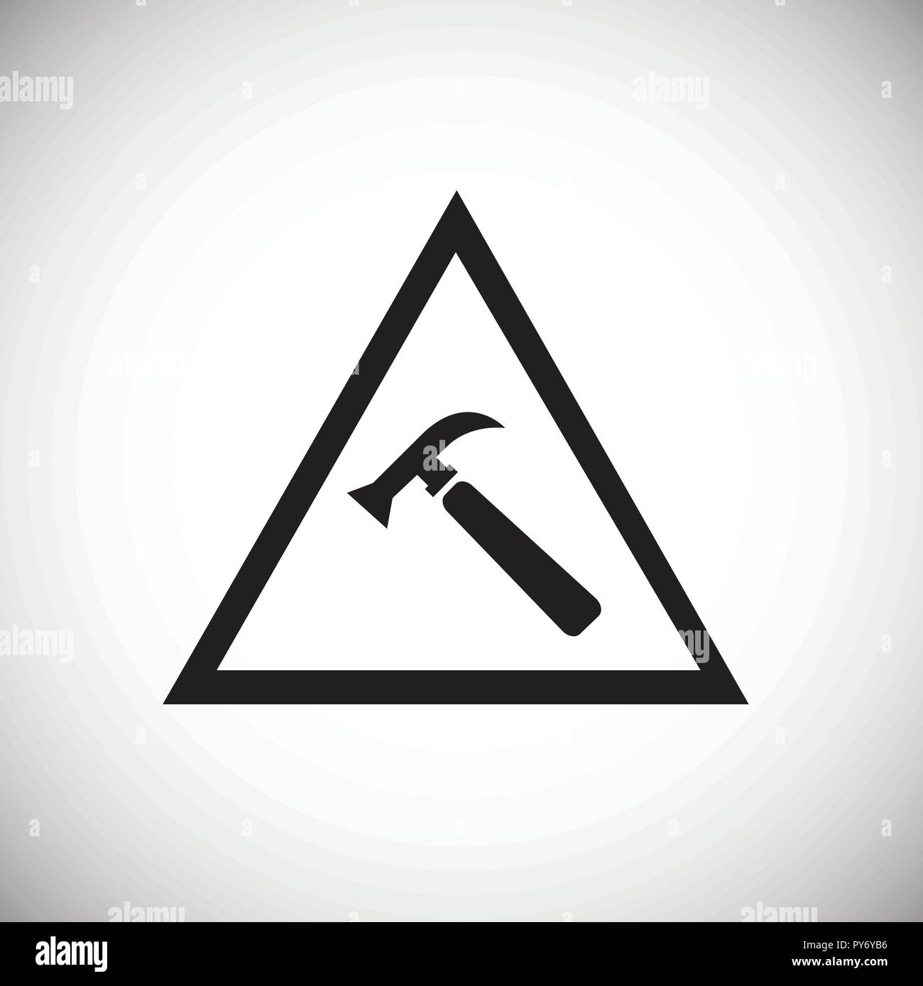 Hammer sign on white background Stock Vector Image & Art - Alamy