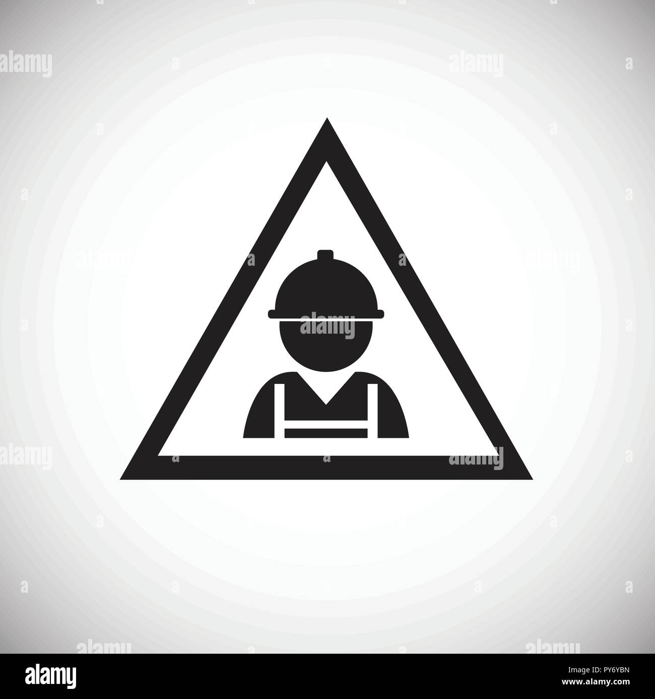 Worker safety sign on white background Stock Vector Image & Art - Alamy