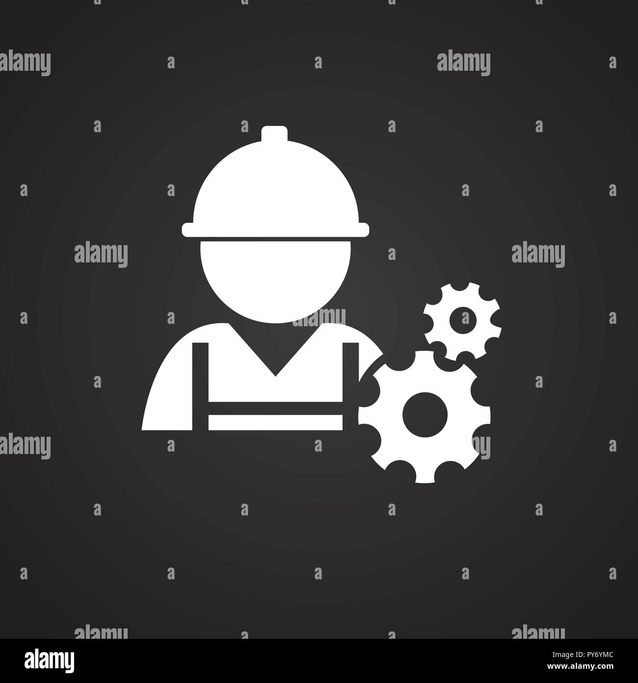 Mechanic worker on black background Stock Vector Image & Art - Alamy