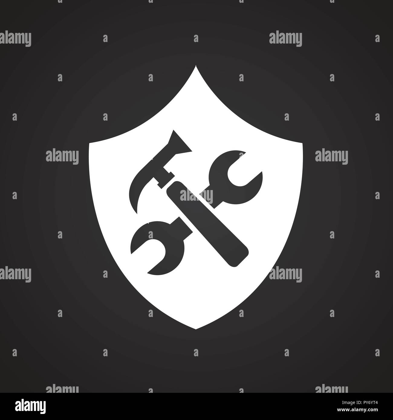 Hammer shield sign hi-res stock photography and images - Alamy