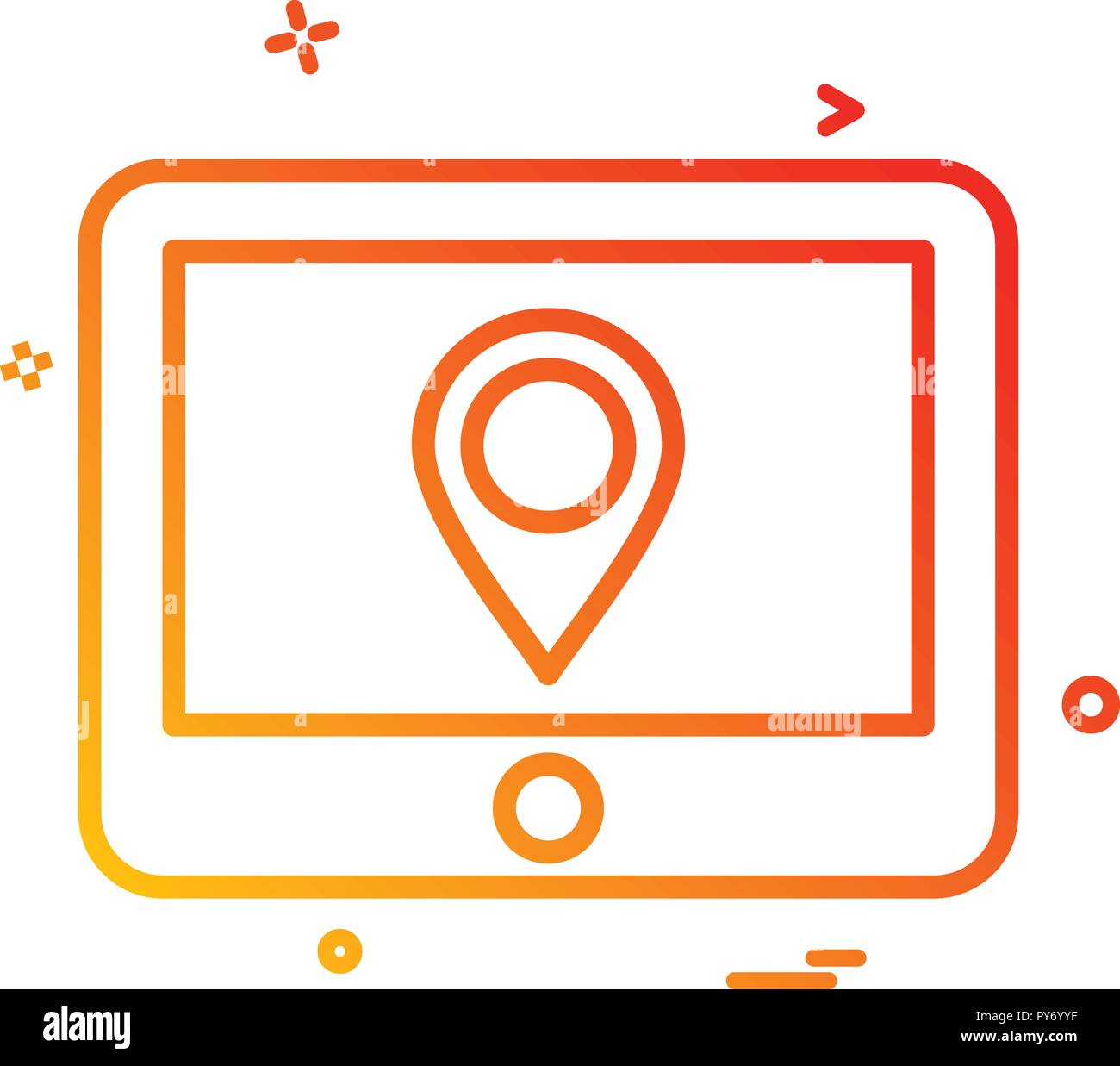 gps tab location map travel direction icon vector design Stock Vector ...