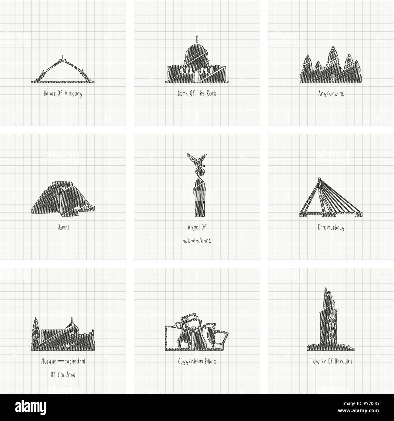 World famous landmarks design vector Stock Vector Image & Art - Alamy