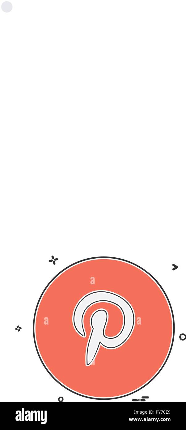 Pinterest icon design vector Stock Vector Image & Art - Alamy