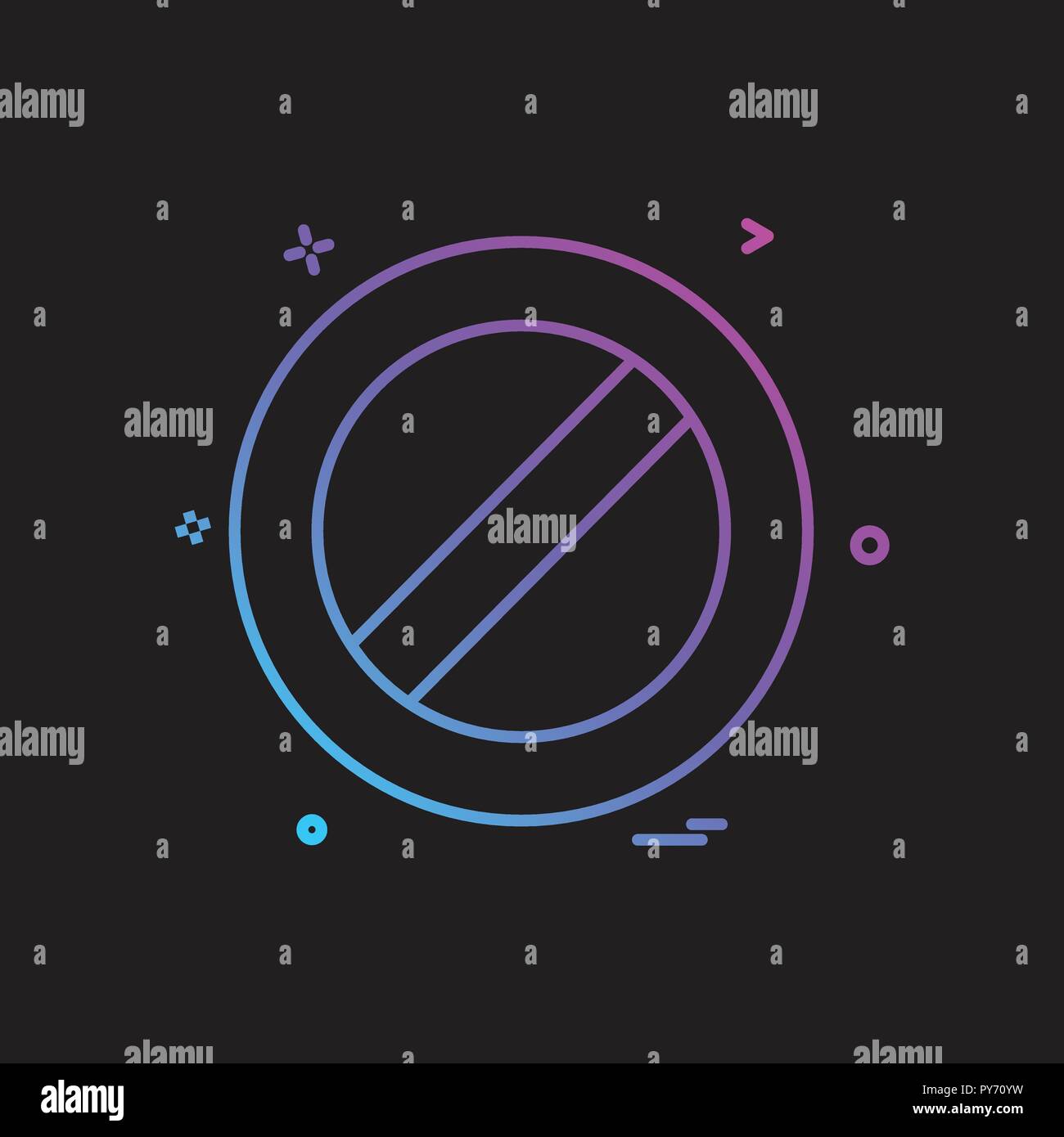 Not allowed icon design vector Stock Vector Image & Art - Alamy