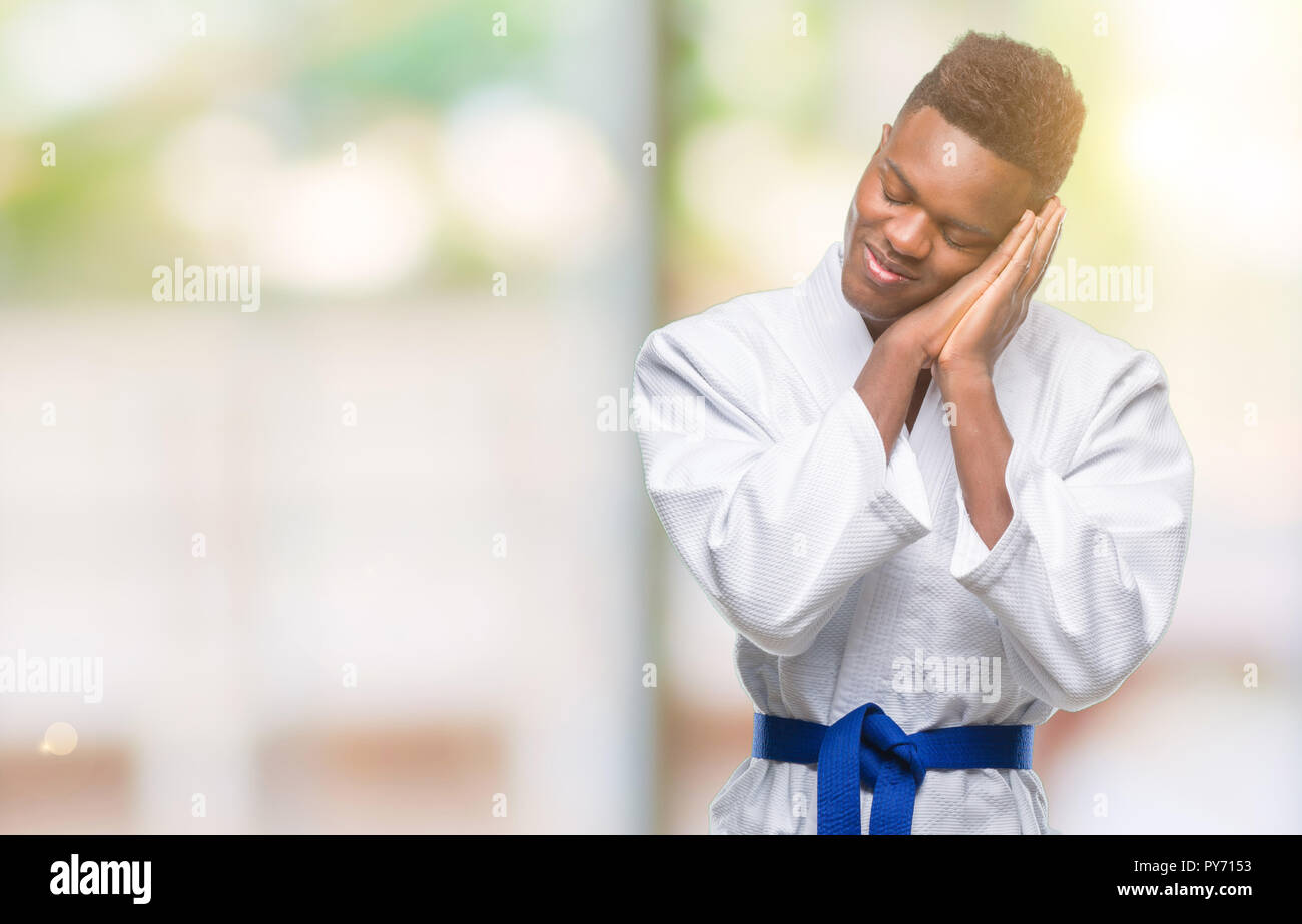 Young african american man over isolated background wearing kimono ...