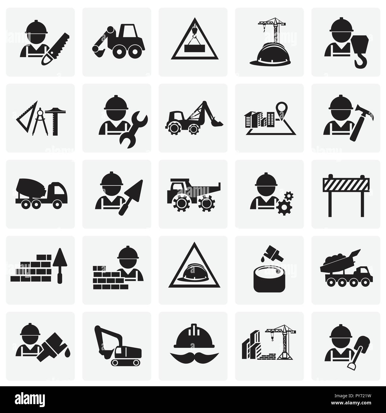 Construction set on squares white background Stock Vector Image & Art ...