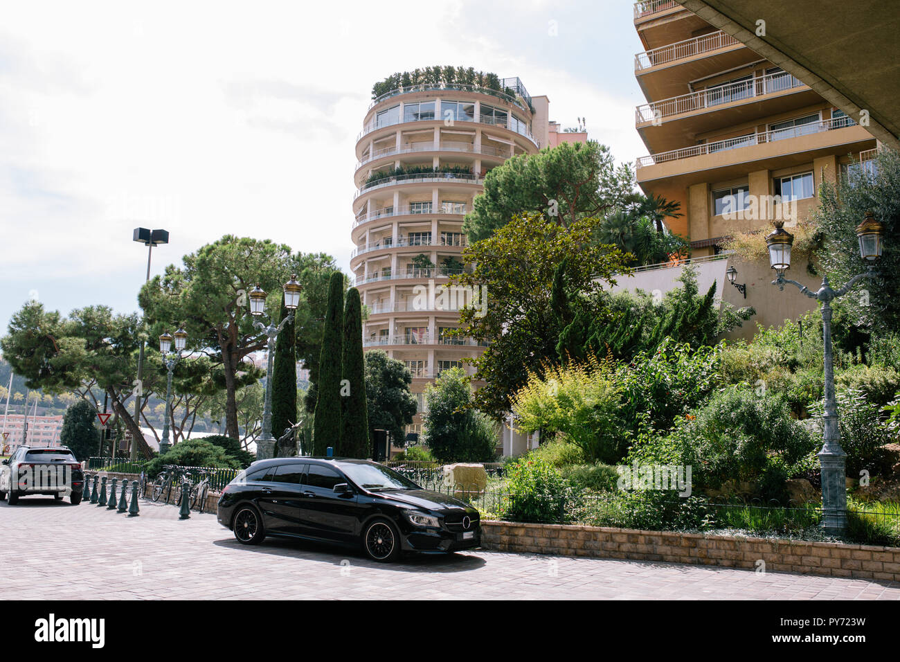 Summer streets in Monaco city Monte Carlo in the south of Europe Stock ...