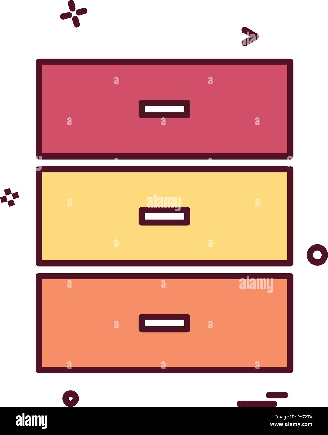 Filing cabinet white background Stock Vector Images - Alamy