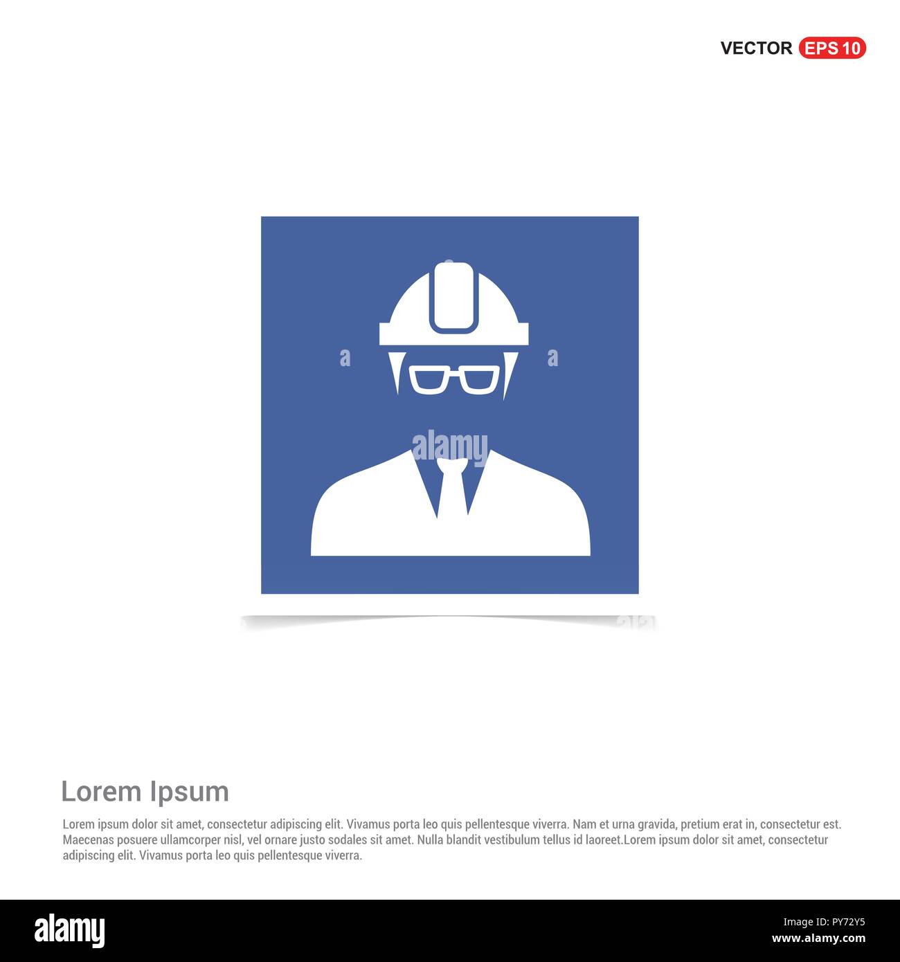 Engineer user Icon - Blue photo Frame Stock Vector Image & Art - Alamy