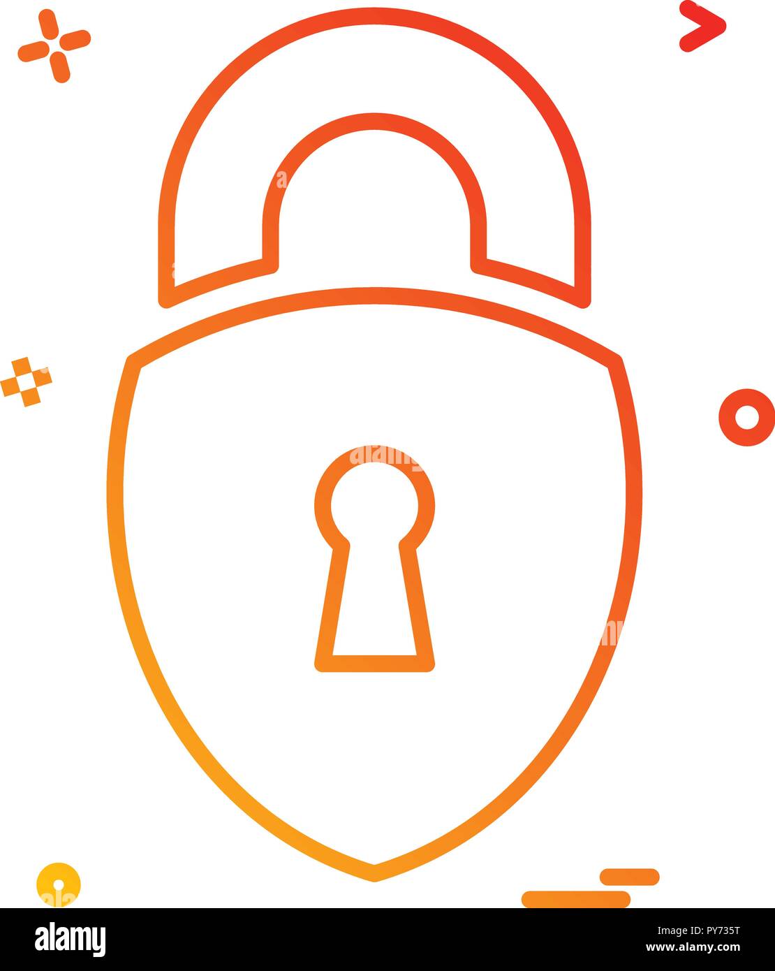 Lock icon design vector Stock Vector Image & Art - Alamy