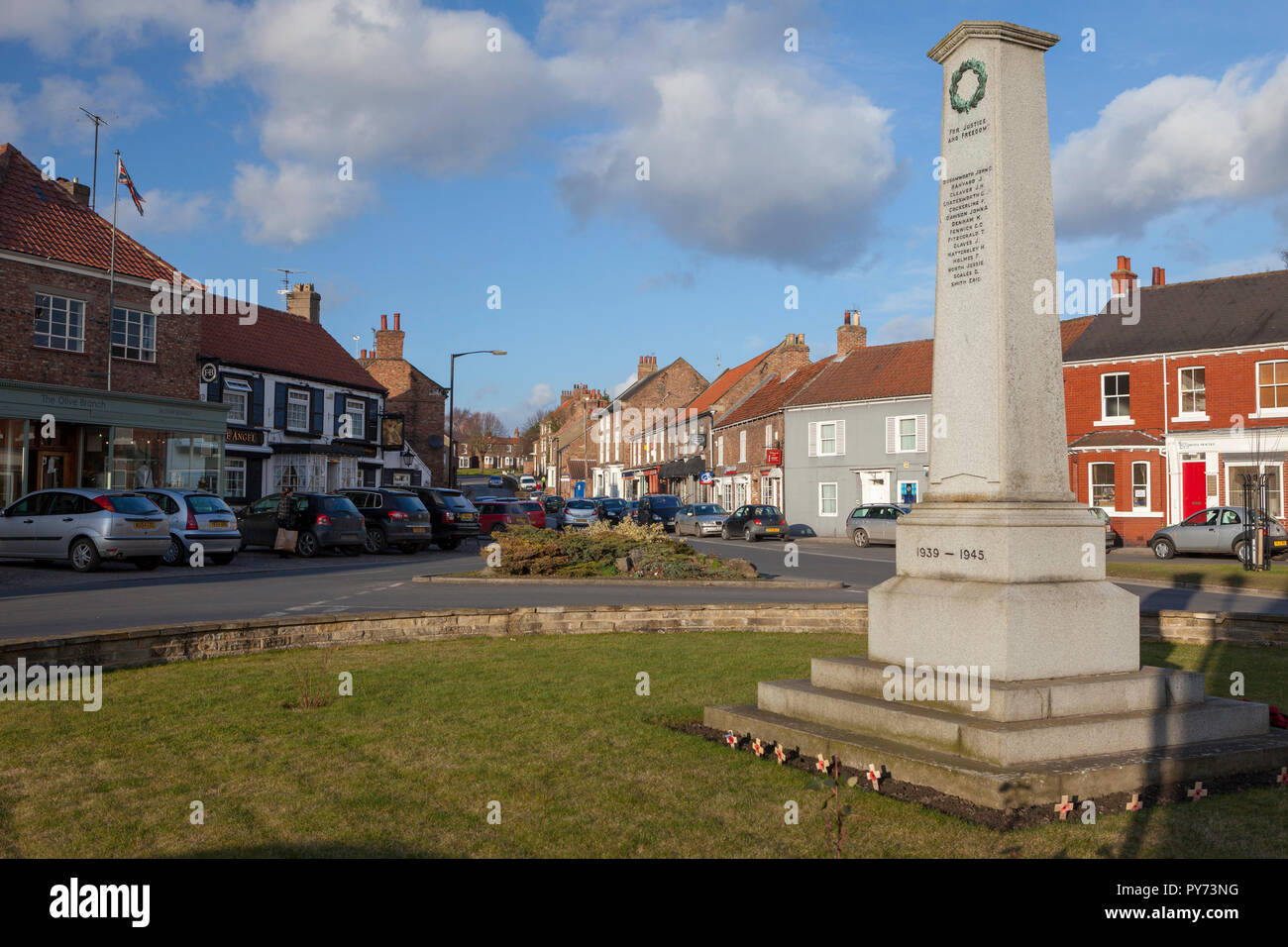 The war memorial in Easingwold market place, North Yorkshire Stock ...