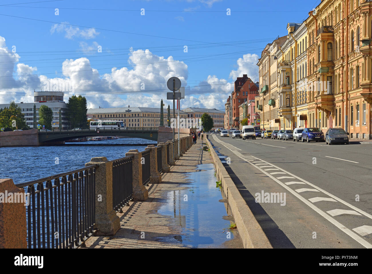 Fontanka Embankment and Egyptian Bridge Stock Photo - Alamy