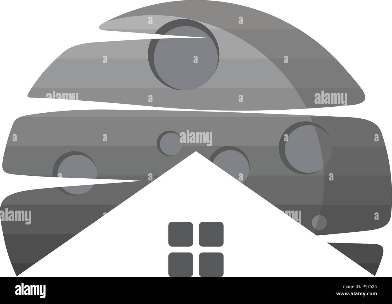 moon housing residential real estate vector art Stock Vector Image ...