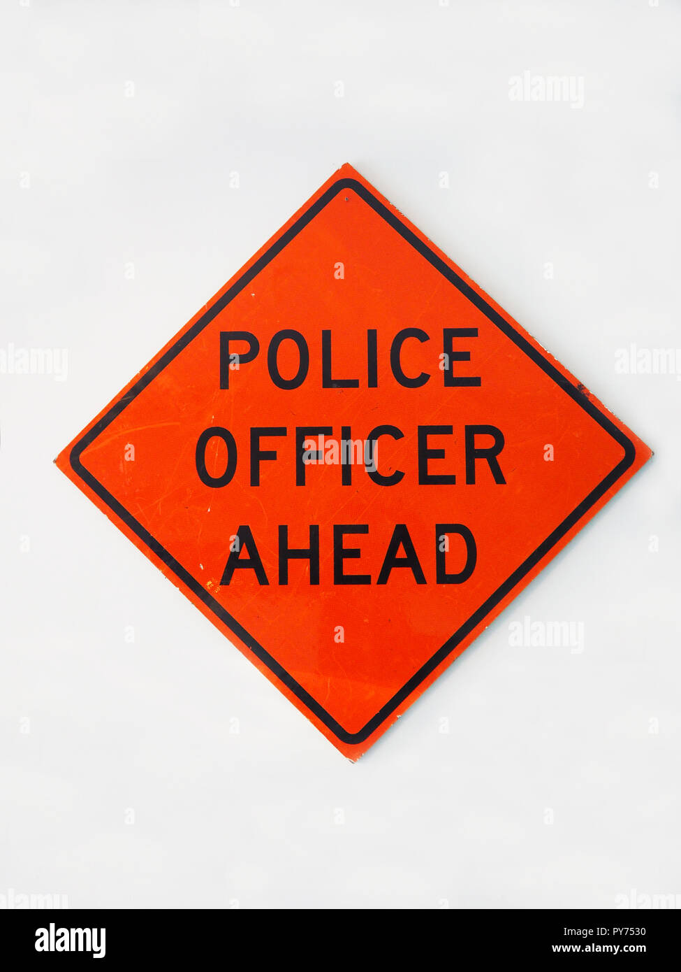 Police officer ahead sign hi-res stock photography and images - Alamy