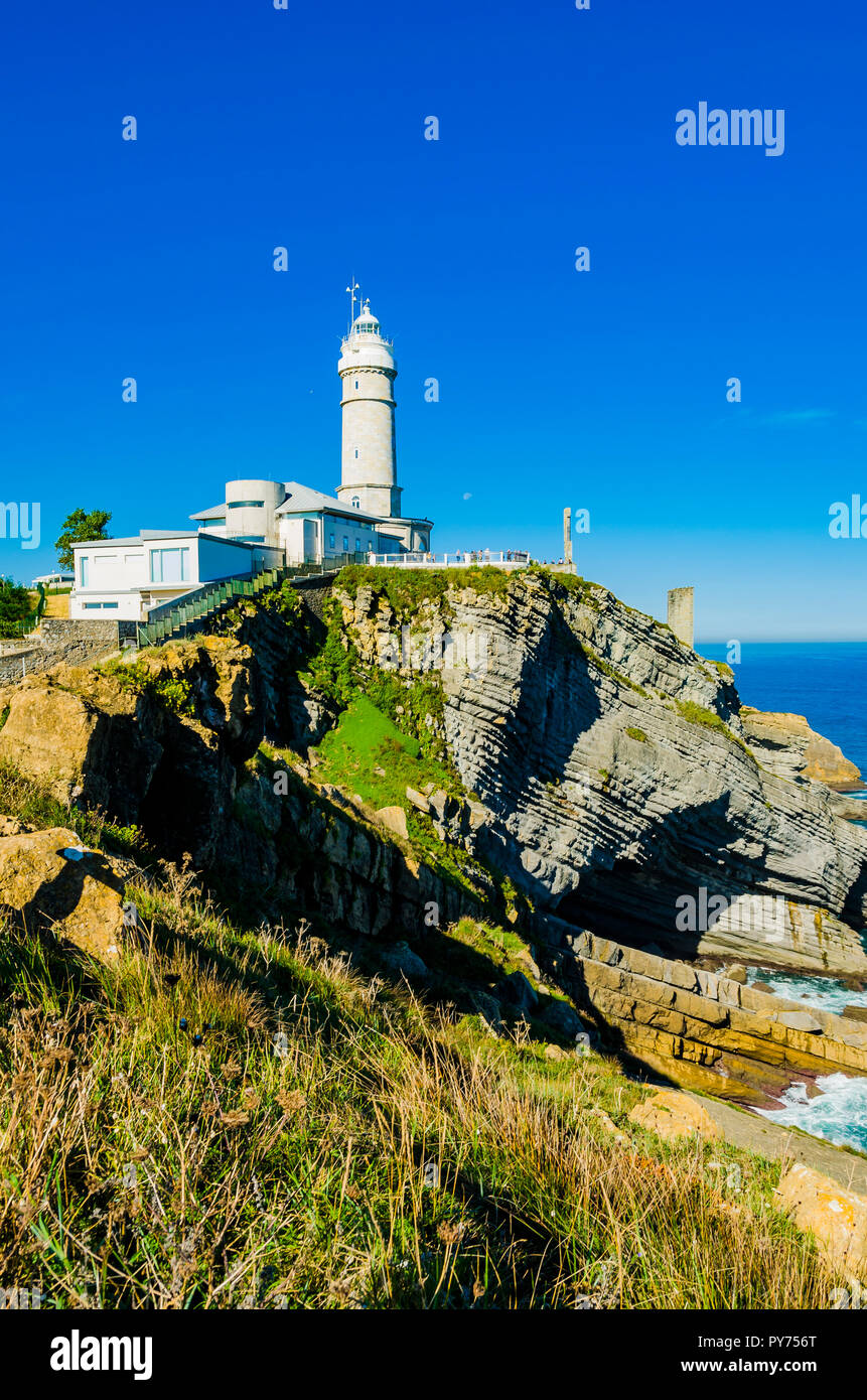 Cabo Mayor lighthouse. Santander, Cantabria, Spain, Europe Stock Photo ...