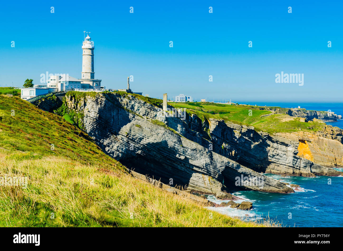 Cabo Mayor lighthouse. Santander, Cantabria, Spain, Europe Stock Photo ...
