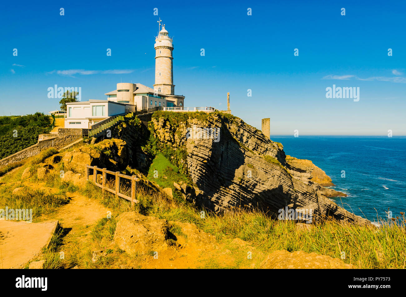 Santander lighthouse santander cabo mayor hi-res stock photography and ...