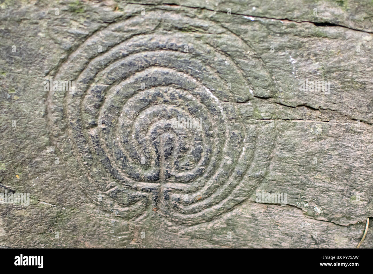 Bronze Age Labyrinth Rock Carvings at Rocky Valley, Between Boscastle ...