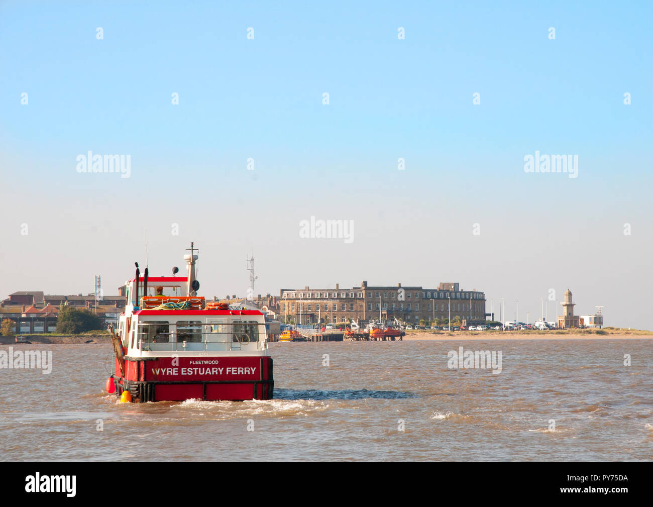 Ferry boat returning to Fleetwood after picking up passengers from ...