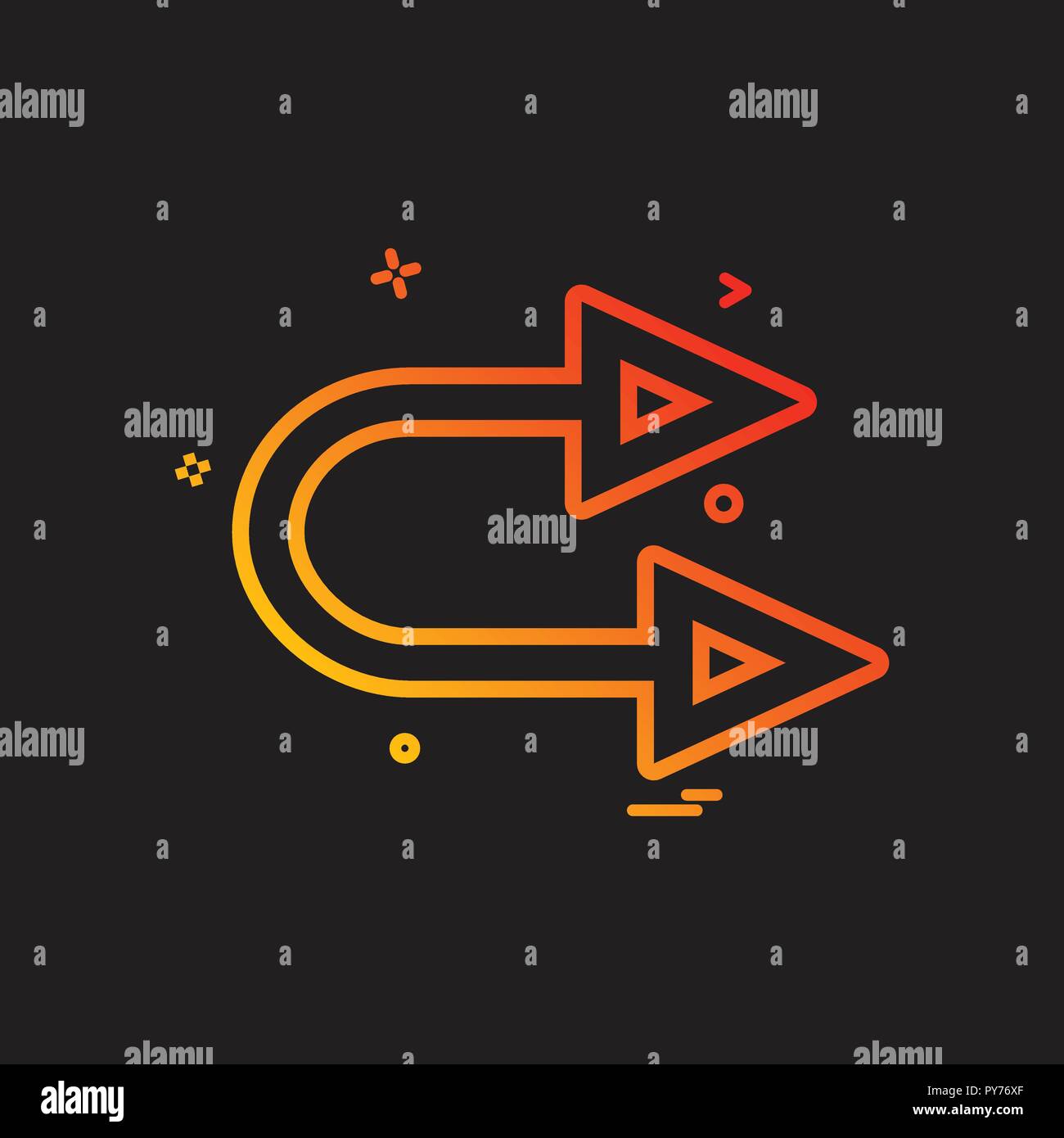 arrow right same two way icon vector design Stock Vector Image & Art ...