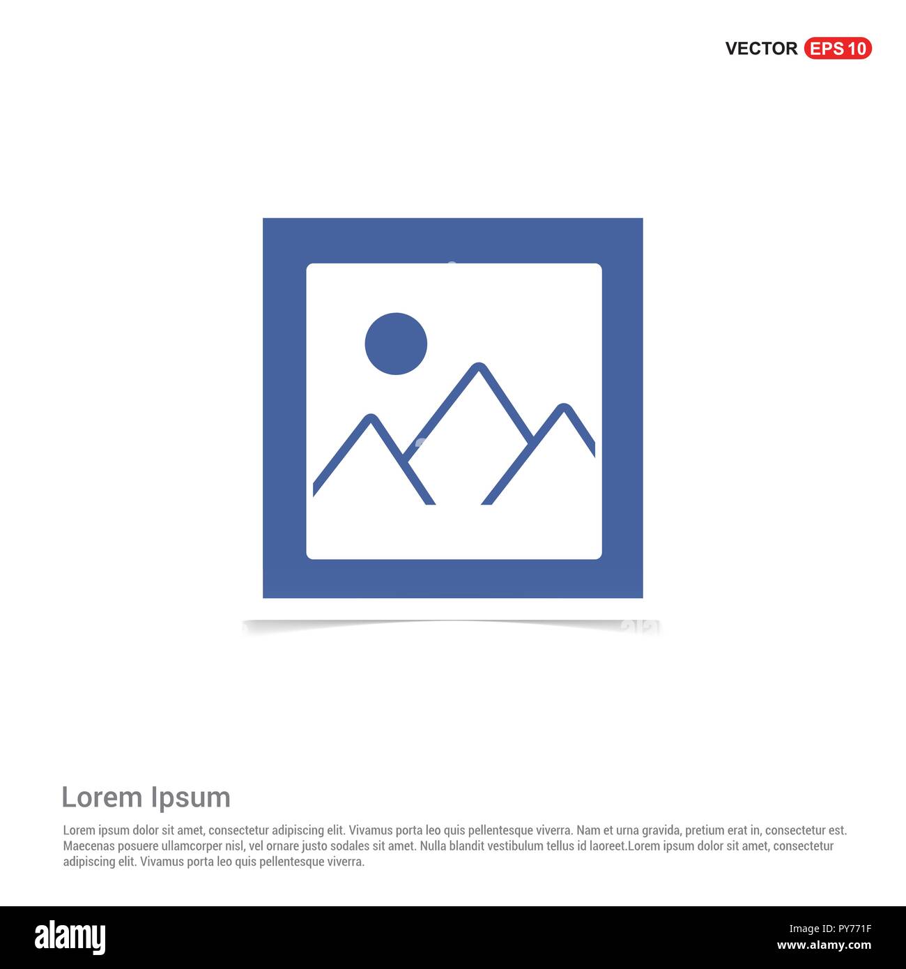 Photo in frame icon - Blue photo Frame Stock Vector Image & Art - Alamy