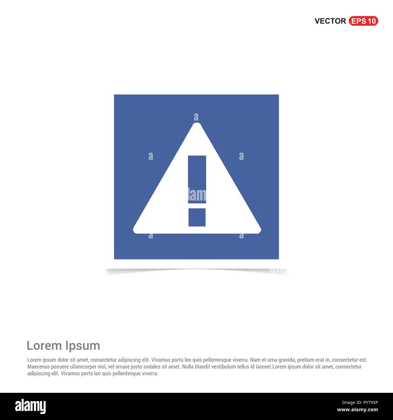 Warning Icon - Blue photo Frame Stock Vector Image & Art - Alamy