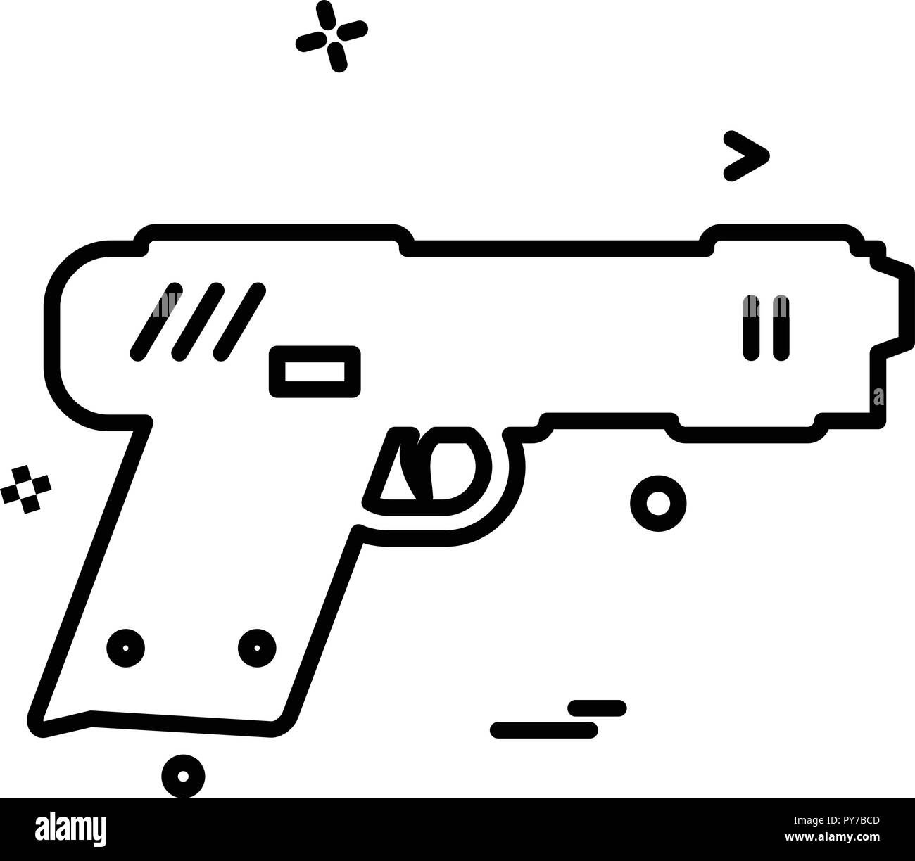 gun pistol police weapon icon vector design Stock Vector Image & Art ...
