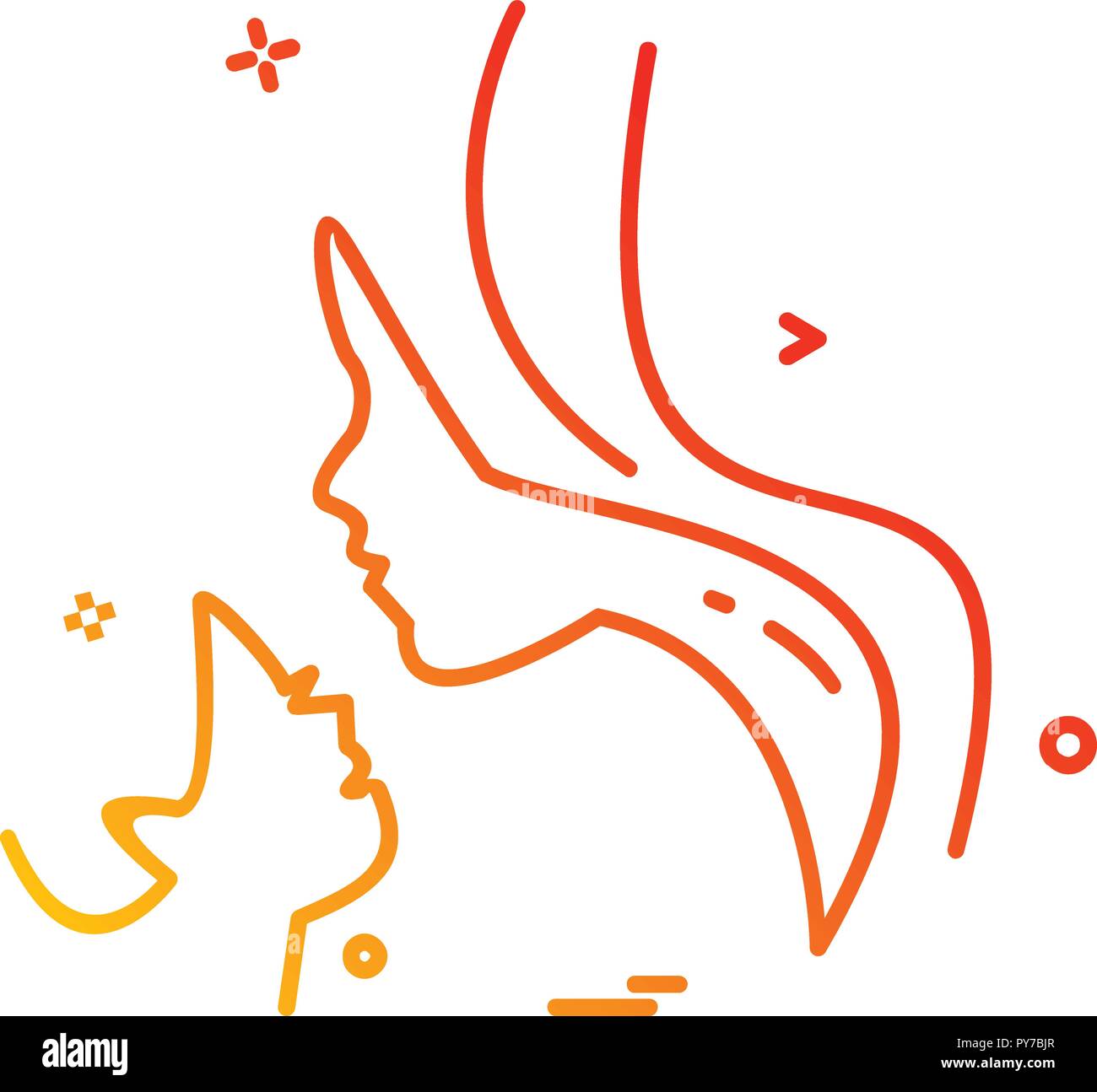 Cartoon mom and baby heart shape icon design sign hi-res stock ...