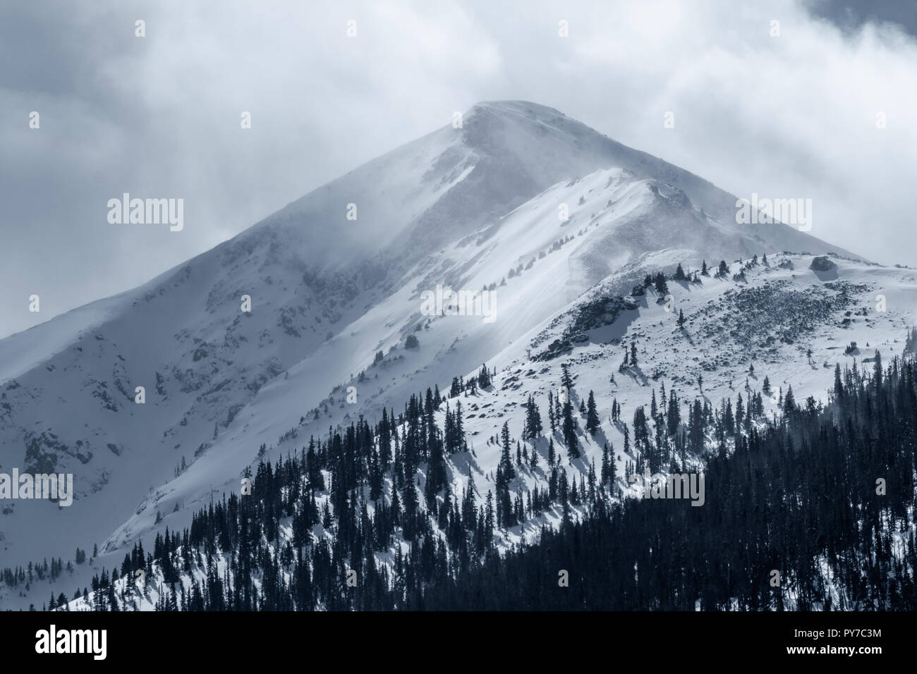 Dramatic winter storm over Peak 1 in the Rocky Mountains Frisco ...