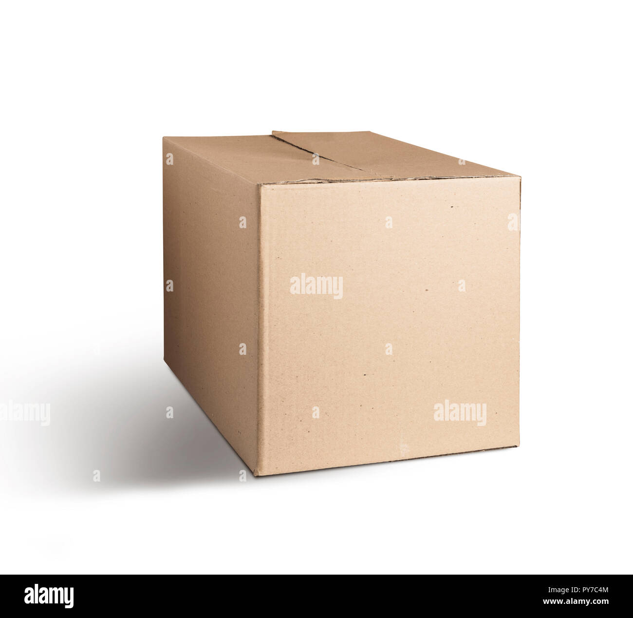 Cardboard box open. Isolated on white background. With clipping path ...