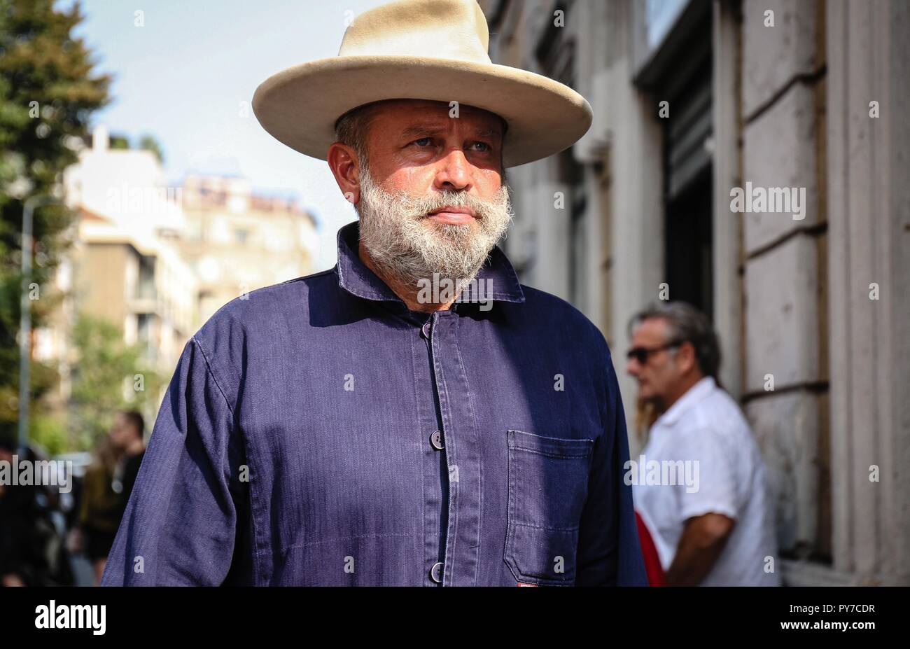 MILAN, Italy- September 19 2018: Robert Rabensteiner on the street ...