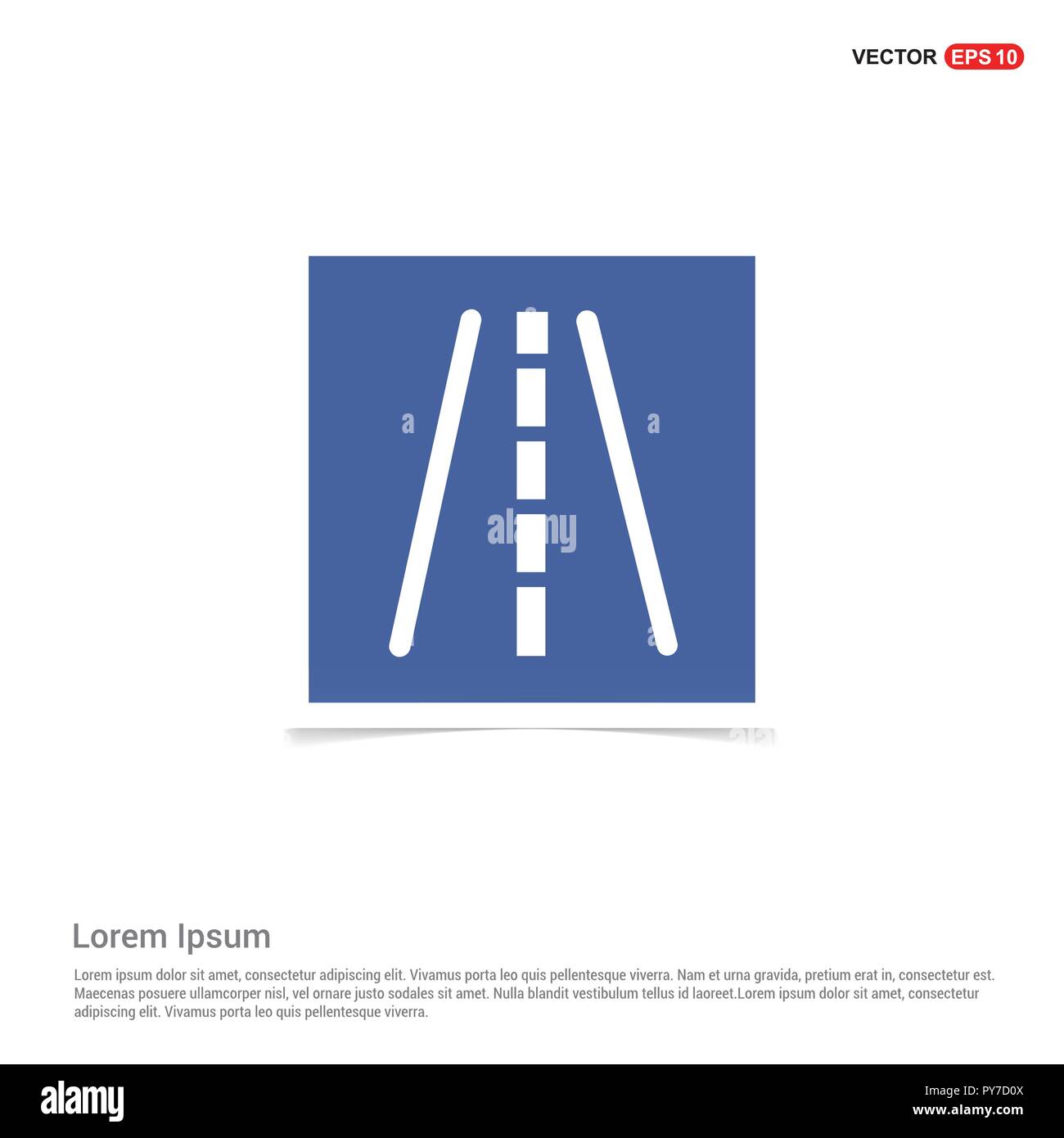 Railroad track icon - Blue photo Frame Stock Vector Image & Art - Alamy