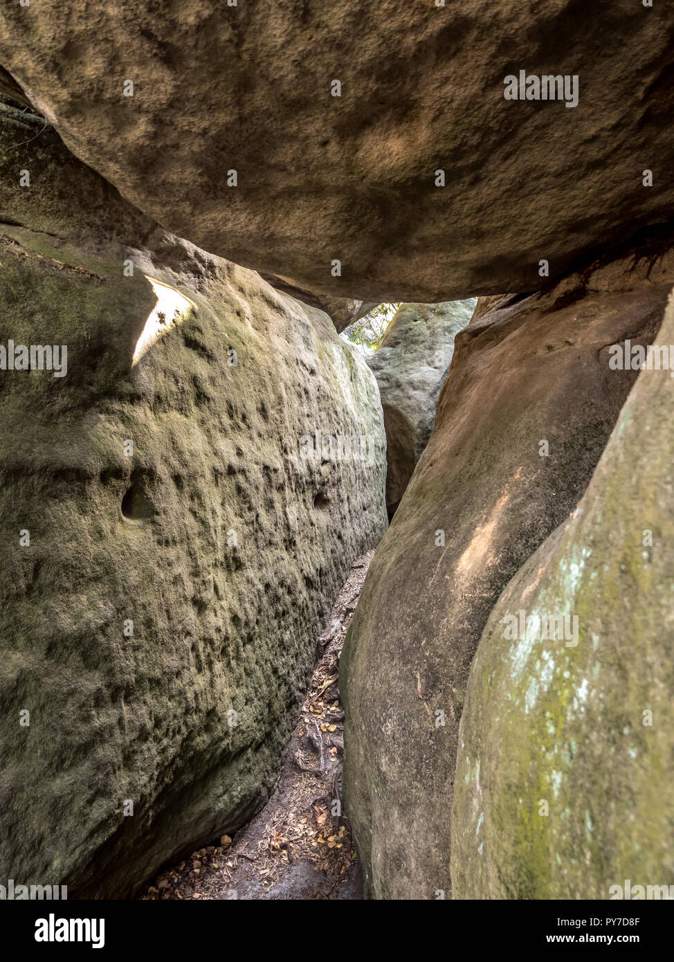 Sandstone Errant Rocks labyrinth in the Table Mountain National Park ...