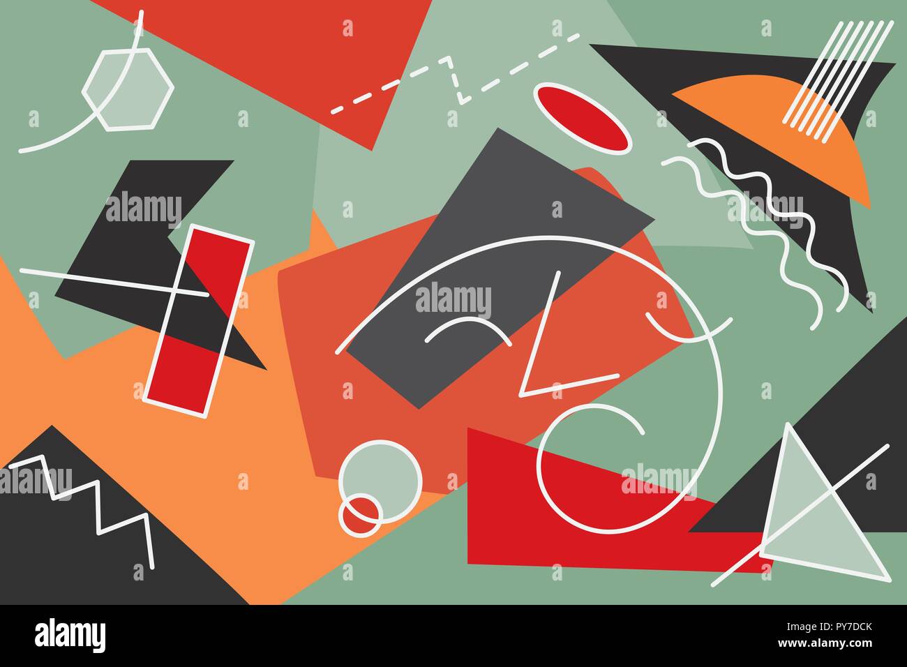 Abstract vector geometric composition "The thinker Stock Vector Image ...