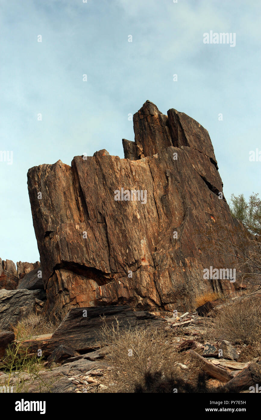 Rock formation on the Piestewa Summit Trail in Phoenix, Arizona Stock ...