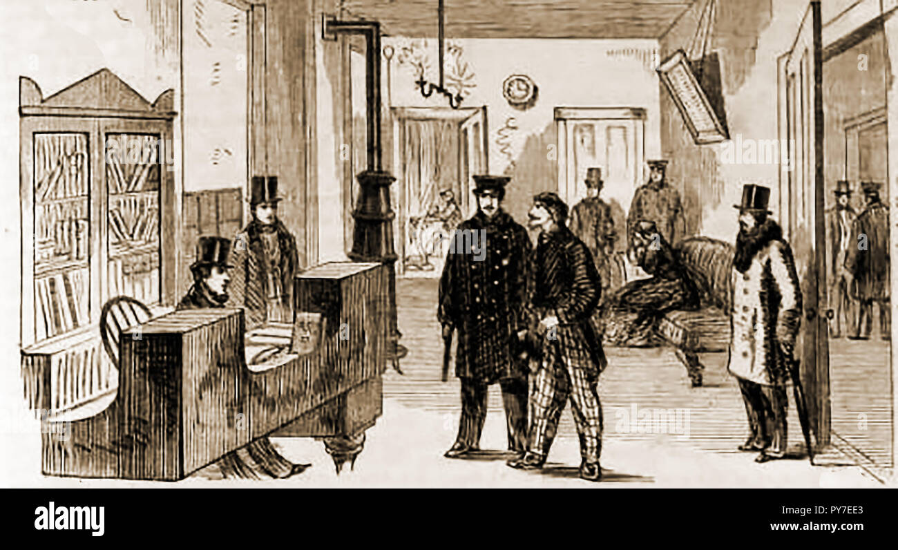 Boston USA in 1859 - The Captain's Office (charge room) in the Police ...