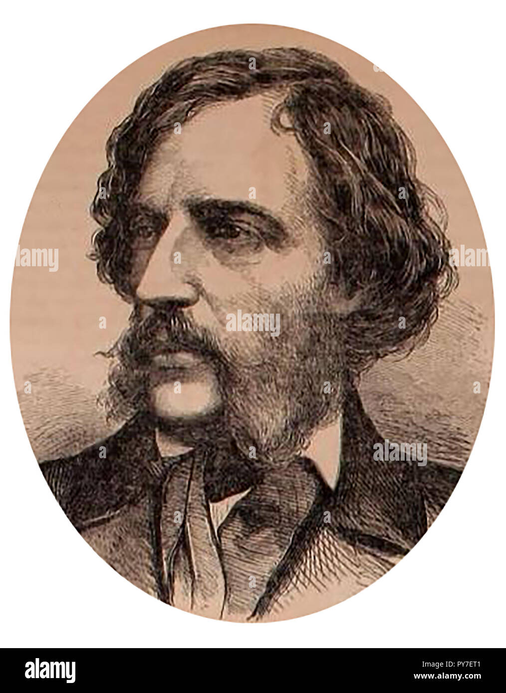 An 1859 portrait of Charles. A Barry, (1830-1892), American artist ...