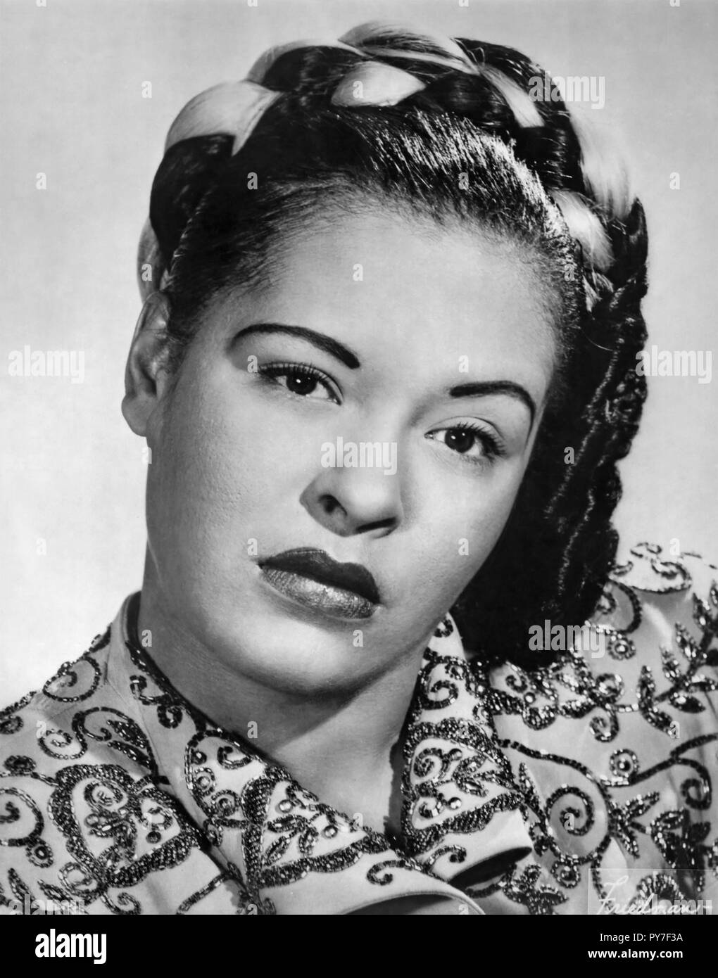 BILLIE HOLIDAY (1915-1959) Promotional photo of American jazz singer ...