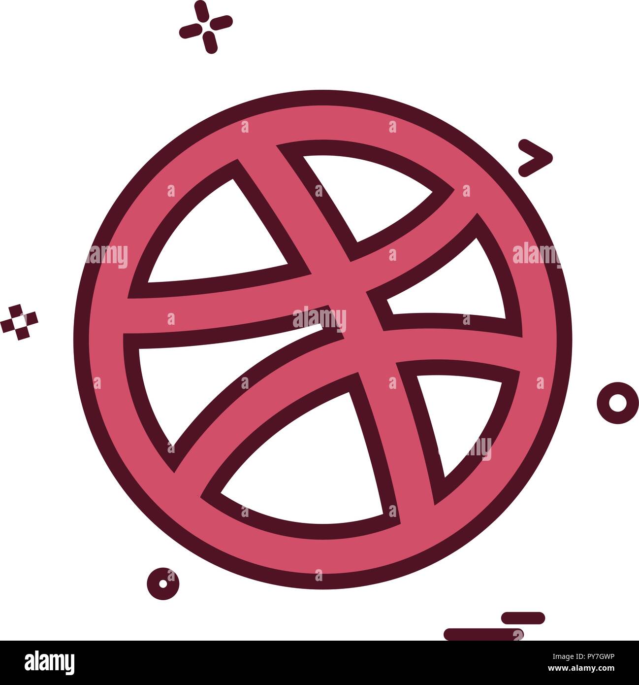 Dribbble icon logo Stock Vector Images - Alamy