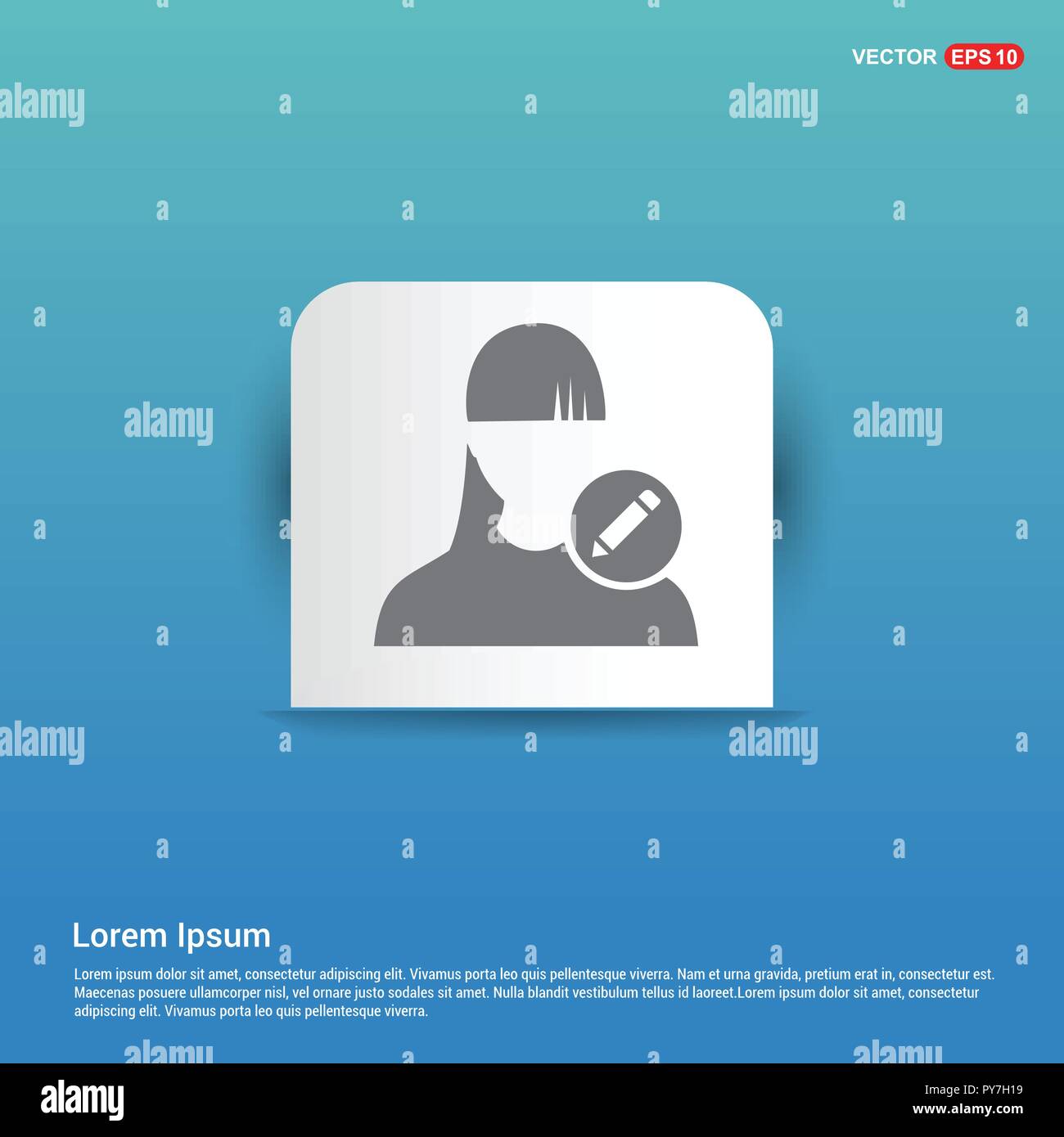 Edit user Icon - Blue Sticker button Stock Vector Image & Art - Alamy